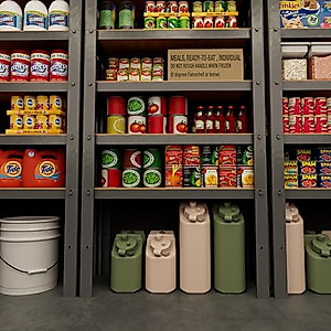 Scepter 5 Gallon 20 Liter BPA Free Lightweight Portable Water Storage Container for Camping and Emergency Storage, Plastic Sand