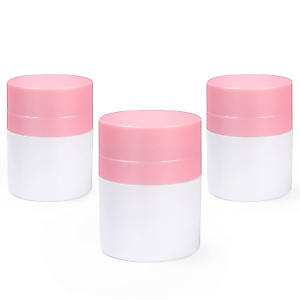 3 Pc Airless Pump Jar, Airless Pump Jars Sets, Containers for Toiletries, Lotion Dispenser, Moisturizer Container, Airless Pump Bottles, Small Containers, Drunk Elephant Container, Cosmetic Cream Jar