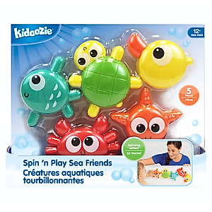 Kidoozie Spin 'n Play Sea Friends, Bathtub Toys for Children 12 Months and Older