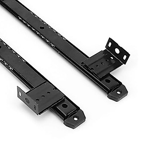 2Pcs 22 Inch Keyboard Slide Drawer Slide Thickened Cold Rolled Steel Computer Drawer Tray Accessories Computer Desk Keyboard Slide Rail Bracket(Black)