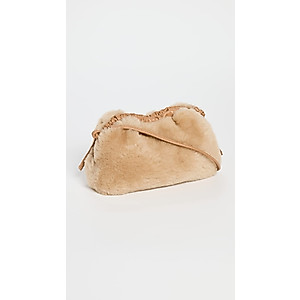Mansur Gavriel Women's Mini Cloud Clutch, Natural/Caramel, Tan, One Size