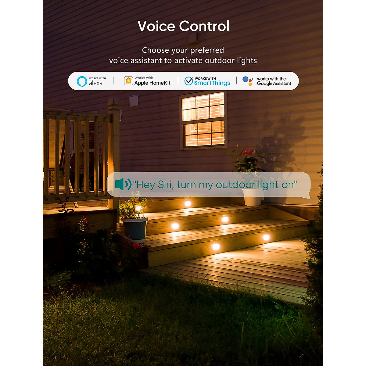 TREATLIFE Outdoor Smart Plug, HomeKit Outdoor Plug with 2 Individual Control Outlets, IP64 for Outdoor String Lights, Compatible with Siri, Alexa, Google Home, 2.4GHz WiFi Only, Remote Control, Timer