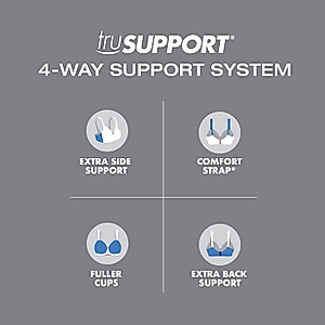 Playtex womens 18 Hour Silky Soft Smoothing Wireless Us4803, Available in Single and 2-pack Bras, Private Jet, 42DD US