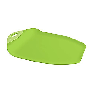 Dexas Chop & Scoop Cutting Board, 9.5 by 13 inches, Solid Green