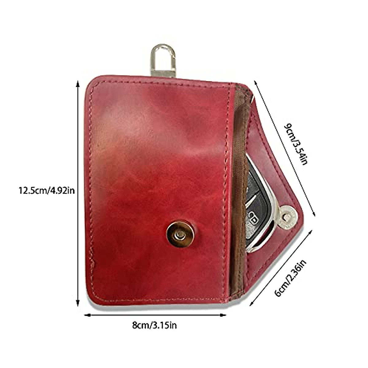 Faraday Box for Car Keys and Black/Red Car Key Signal Blocking Pouch Soft Leather Faraday Bag for Key Fob RFID Box for keyless Entry Car Keys Theft Prevention (1 Small Box + 1Black/1Red Pouch)