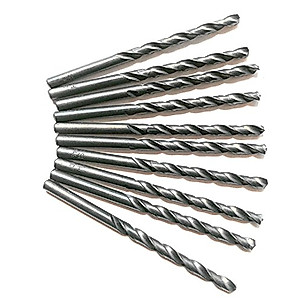 OXTUL 10pcs 11/64 inch M2 Drill Bits, Black Oxide, High Speed Steel Twist Drill Bits, Jobber Length, Round Shank. Ideal for DIY, home, general building and engineering using