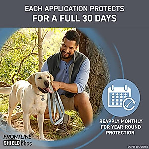 FRONTLINE® Shield for Dogs 3-in-1 Flea and Tick Treatment (Large Dog, 41-80 lbs.) 3 Doses (Purple Box)