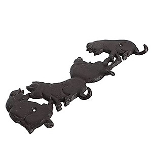 2pcs Coat Cartoon Rustic Hanging Rail Pig Hanger Towel for Home and Door Pattern Farmhouse Animal Kitchen Sweaters Hat Cast Racks Holders Special Clothes Coats Iron Room