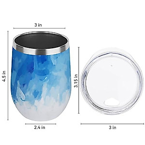 silichee 12 Oz Stainless Steel Tumbler Stanley Cup with Lid Abstract Painted Background Insulated Tumblers Vacuum Coffee Mugs for Hot and Cold Coffee,Wine,Drinks