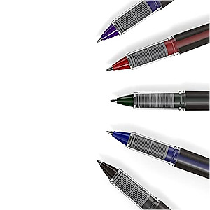 TRU RED Tr57319 Rollerball Pens, Fine Point, Assorted Colors, 5/Pack