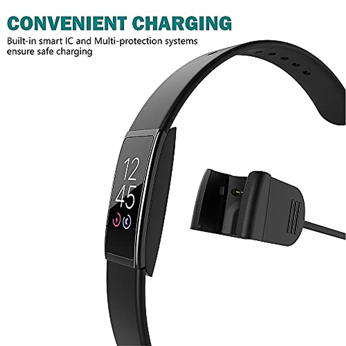 TUSITA [2-Pack Charger Clip Compatible with Halo View - USB Charging Cable 3.3ft 100cm - Fitness Tracker Accessories