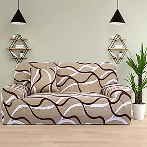 uxcell Stretch Sofa Slipcover Elastic Sofa Cover Chair Furniture Slipcovers Washable Floral Couch Cover, Medium