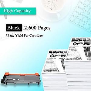 HIINK Comaptible Toner Cartridge Replacement for Brother TN-660 TN660 TN630 High Yield Toner Cartridge use with HL-L2300D HL-L2305W HL-L2340DW HL-L2360DW HL-L2380DW MFC-L2680W(Black, 4-Pack)