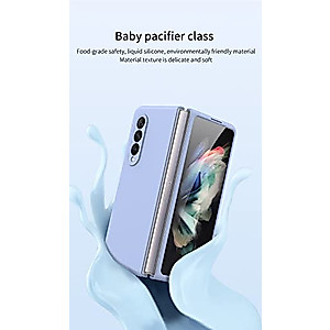 BAILI for Samsung Z Fold3 Silicone Case,Skin Feel,Soft and Smooth Liquid Silicone Galaxy Z Fold3 Cover,Support Wireless Charging Protective Cover for Samsung Galaxy Z Fold 3-Black