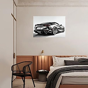 Car Poster Ferrari F40 Supercar Posters Racing Car Canvas Wall Art For Boy's Bedroom SuperCar Wall Decor Unframe-style 18x12inch(45x30cm)