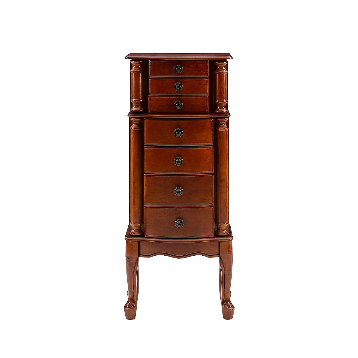 Powell Classic Cherry Jewelry Armoire, 16.5 x 40.25 x 11.88