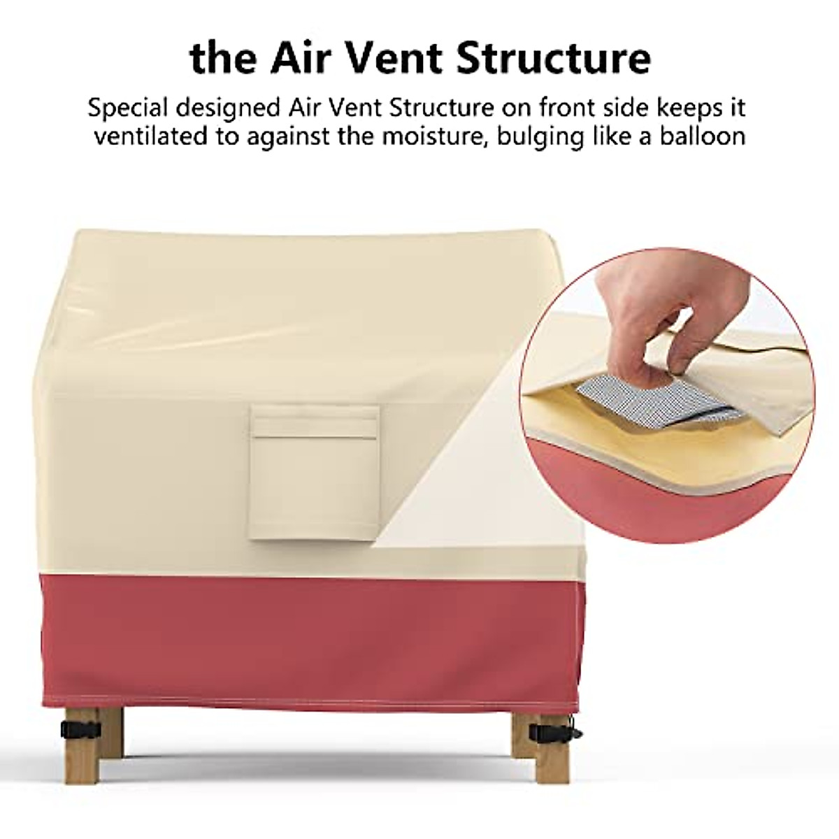 【Upgraded】 Heavy Duty Patio Chair Covers, Lounge Deep Seat Cover, U-COMSO Waterproof Lawn Patio Outdoor Furniture Covers (37" W×40" D×30" H - 2 Pack)