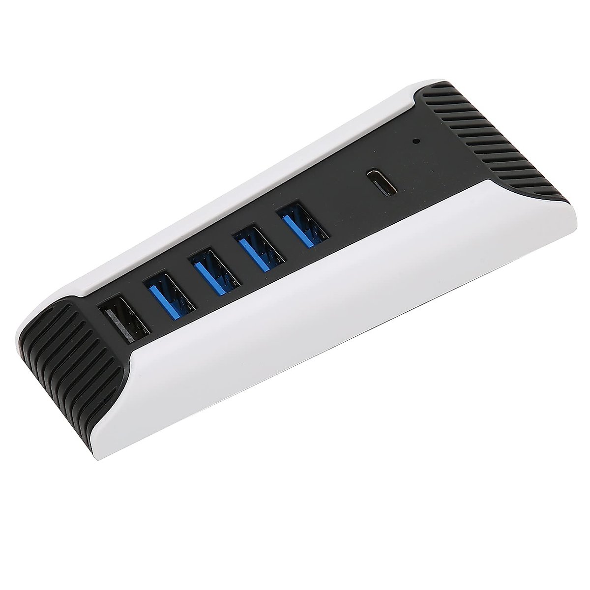 5 in 1 USB Hub High‑Speed Expansion Adapter with USB3.0 Type‑C Ports for Console,with Stable ,1 x USB + 1 x Type‑C (Male) to 5 x USB + 1 x Type‑C (Female)