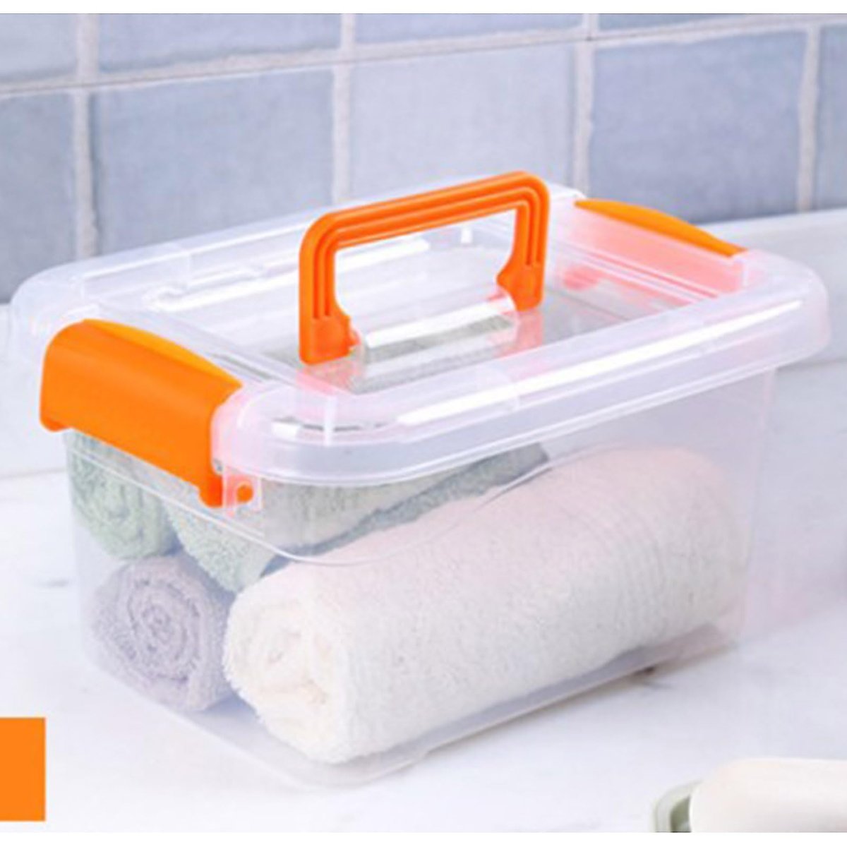 Zerodis Transparent Storage Box Large Capacity Dustproof Plastic Container with Lid for Toys Clothes Stackable and Space saving Ideal for Living Room (Small: 60 X 40 X 26cm / 23.6 X 15.7