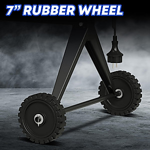 SILVEL 4.3 Cu.Ft. Concrete Mixer Machine, 450W 3/5HP Electric Cement Mixer Machine with Wheel and Stand for Stucco