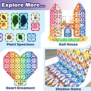 Kids Toys Magnetic Tiles Toys for 3 Year Old Boys Girls STEM Learning Toy Magnetic Building Blocks Toys for Boys & Girls Ages 3-5 4-8 Birthday Kids Gifts