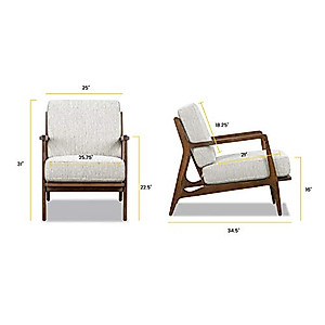 POLY & BARK Verity Lounge Chair, Bright Ash