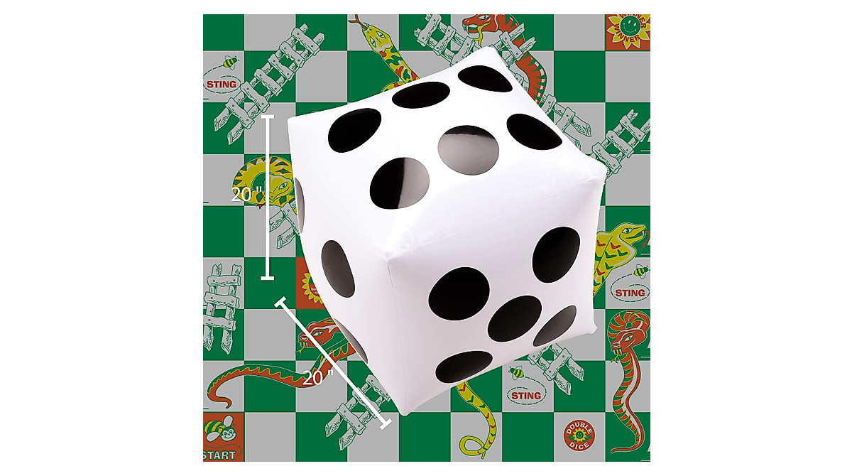 Inflatable Jumbo Dice Set for Fun Games - 20"
