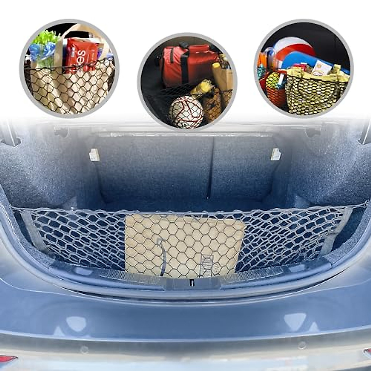 Envelope Style Trunk Cargo Net for Ford Fusion 2013 14 15 2016 2017 2018 2019 2020