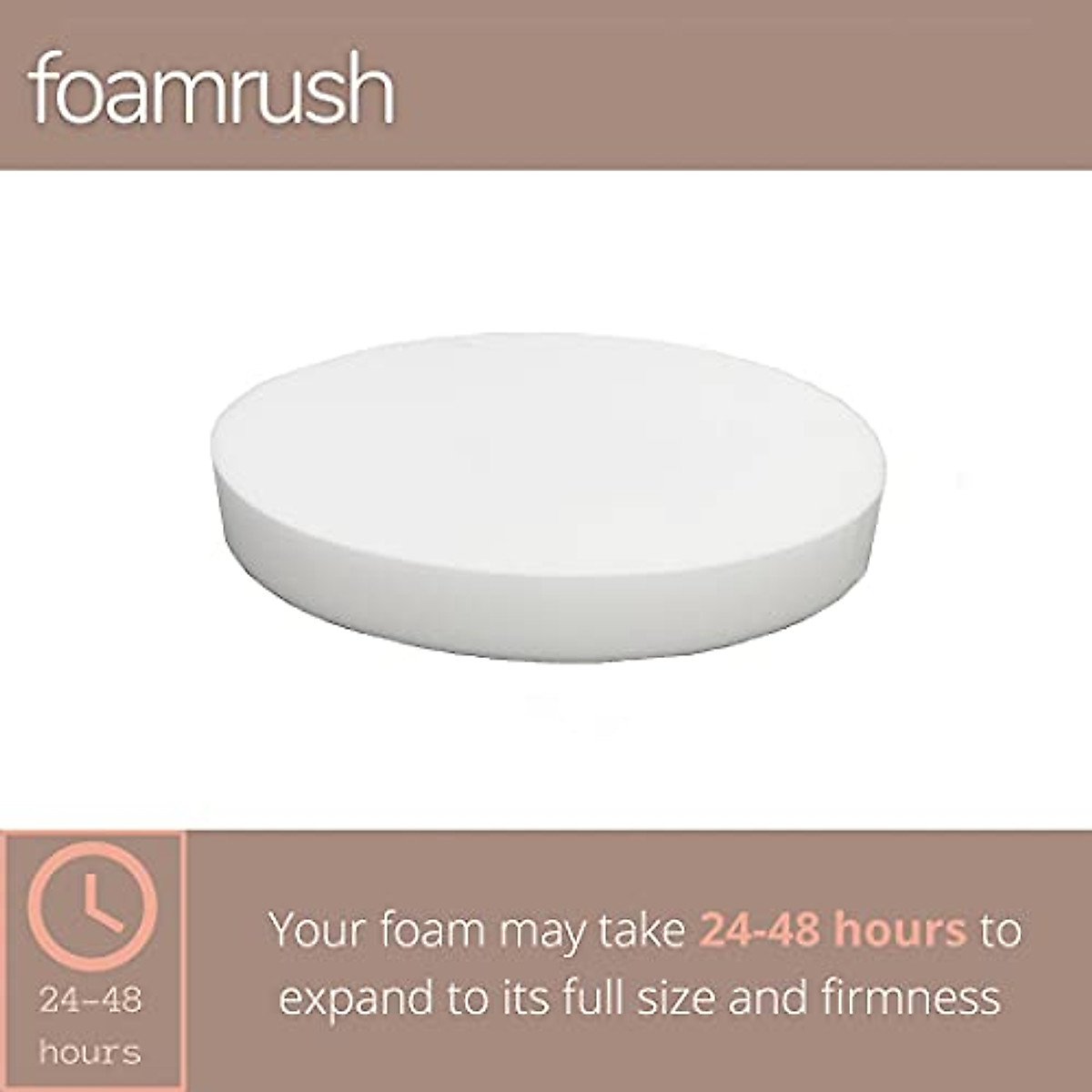 FoamRush 3" x 17" x 17" Diameter Premium Quality High Density Upholstery Foam (Bar Stools, Seat Cushion, Pouf Insert, Patio Round Cushion Replacement) Made in USA