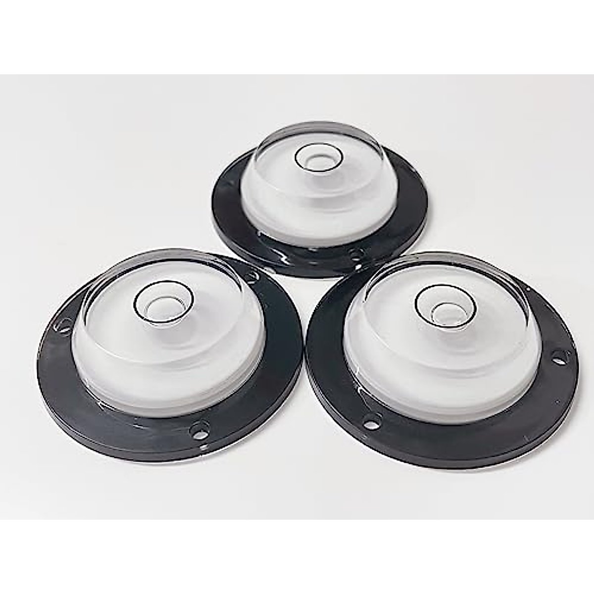 6Pcs Circular Bullseye Bubble Level with Screws Mounted Domed Multi-Directional Round Bubble Spirit Levels Precision Measuring Tools