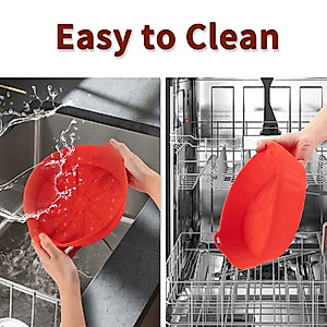 Air Fryer Silicone Pot – Food Safe Air Fryer Oven Accessories, Replacement for Flammable Parchment Liner Paper, No More Harsh Cleaning Basket After Using Air fryer（8.6 Inch）