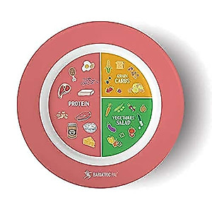 BariatricPal Bariatric Portion Control Bowl & Pink Portion Control Plate Set
