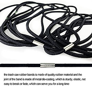 12Pcs Trash Can Bands for 13-30 Gallon Garbage Can 4.7Ft Rubber Trash Bag Holder Durable Elastic Trash Can Bungee for Home Kitchen School Office Indoor Outdoor