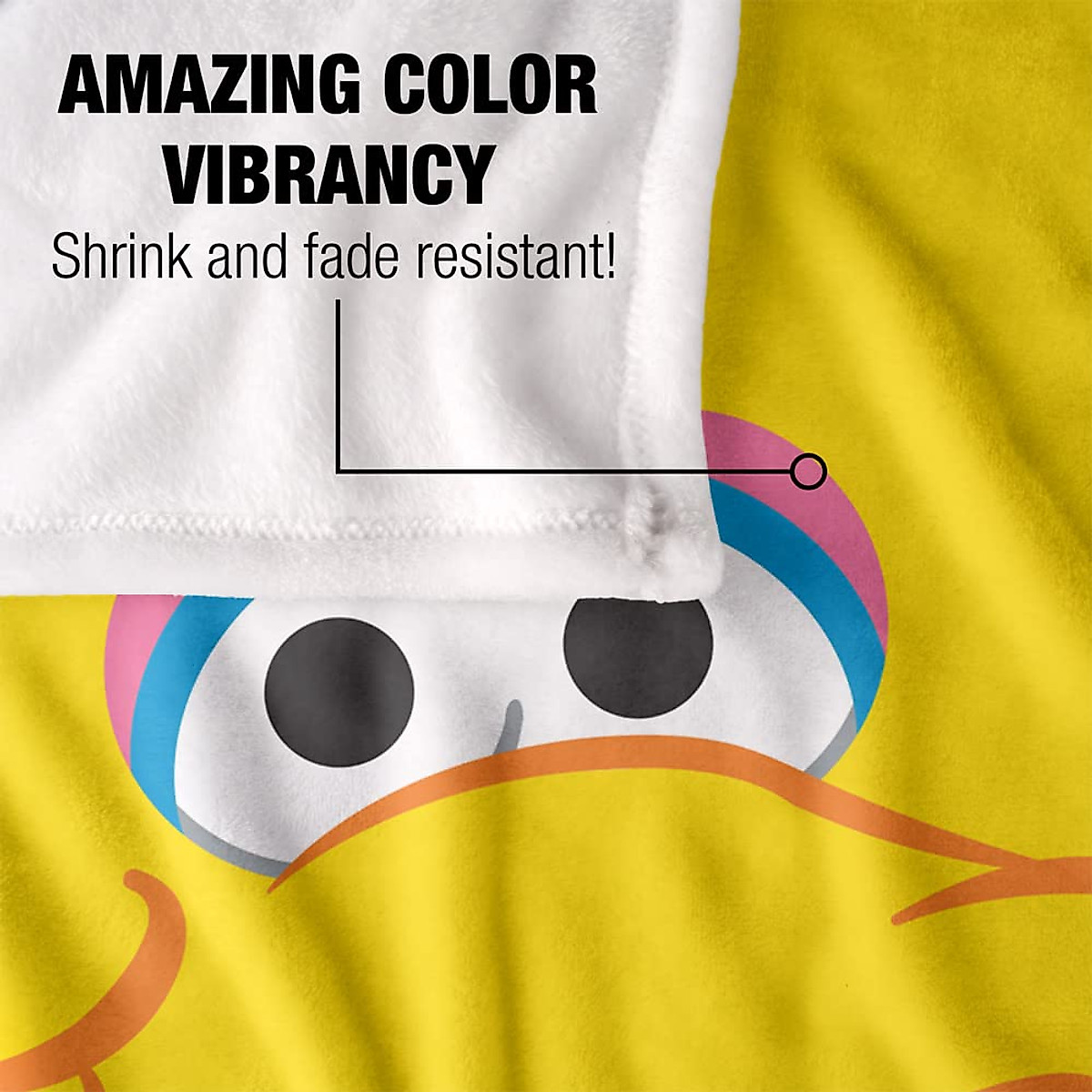 Sesame Street Big Bird Head Officially Licensed Silky Touch Super Soft Throw Blanket 36" x 58"