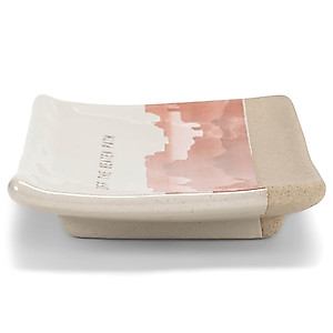 Demdaco Off The Beaten Path Sunset Orange 6 x 3.5 Stoneware Everyday Kitchen Rectangle Spoon Rest