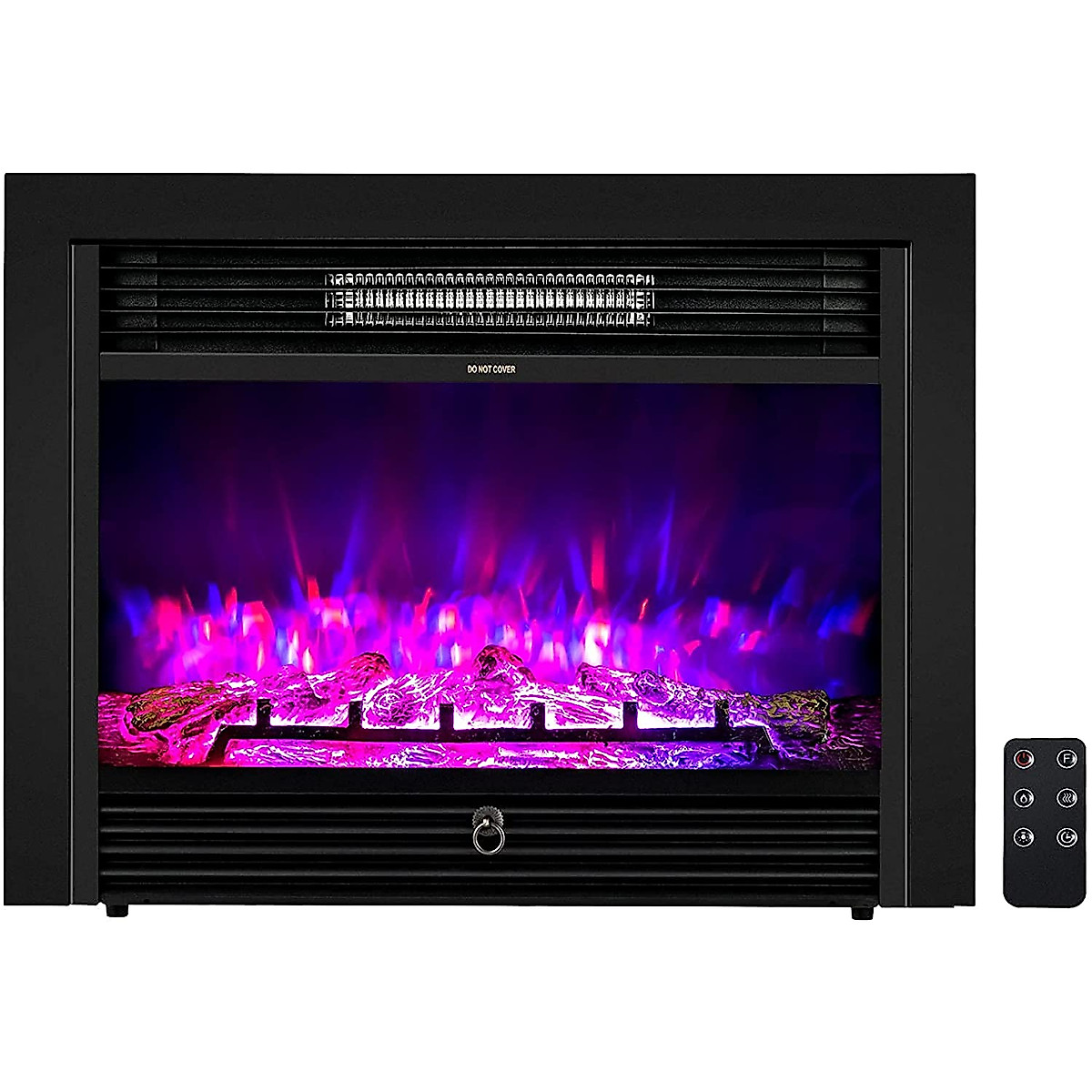 Topment 28.5" Recessed Electric Fireplace, Freestanding Fireplace Insert with Touch Screen Control Panel, Remote Control, Over-Heating Protection, 750-1500W Recessed in-Wall Heater with Timer