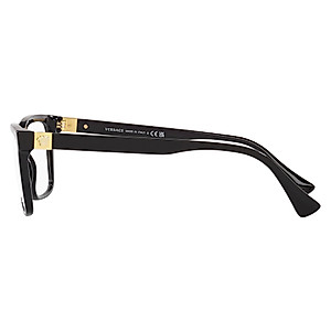 Versace VE 3328 GB1 Black Plastic Rectangle Eyeglasses 56mm