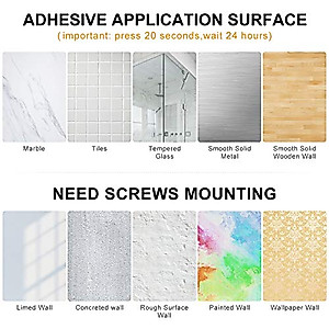 Paper Towel Holder Under Cabinet Mount- Self Adhesive Paper Towel Roll Rack for Kitchen Bathroom Towel, 12 Inch Rolls Wall Mounted & Drilling with Screws, 304 Stainless Steel (Silver, 15)