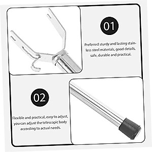 DOITOOL Outdoor for Reach Ceiling Stick Retractable Rod Telescoping Indoor Extending Inch Reaching Wardrobe Hook Long Clothing with Pole Shelf Clothes Adjustable Clothesline Bar