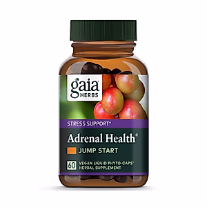Gaia Herbs Jump Start - Helps Sustain Healthy Energy and Stress Levels - with Cordyceps, Schisandra, Rhodiola, and Licorice - 60 Vegan Liquid Phyto-Capsules (30-Day Supply)