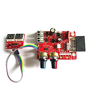 100A Spot Welder Machine Time Control Board, Digital Display Adjustable Spot Welding Module, Time and Current Controller Panel Timing Ammeter Machine Spot Welders Transforming Control Board