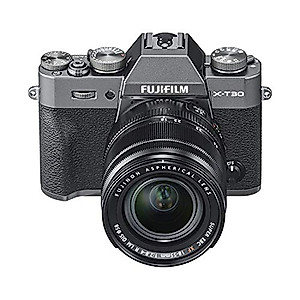 Fujifilm X-T30 Mirrorless Digital Camera w/XF18-55mm F2.8-4.0 R LM OIS Lens, Charcoal Silver