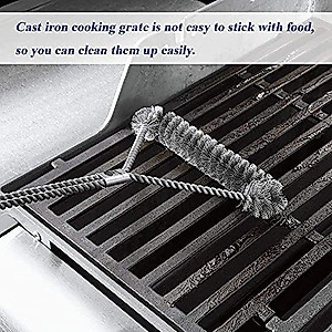 Utheer 7637 Cast Iron Cooking Grid Grate 17.5 x 10.2 Inch,7635 Flavor Bars 15.3 inch for Weber 46010074 Spirit 200 E210 S210 Series Gas Grills, Grill Replacement Parts for Weber 7637 Gas Grills with