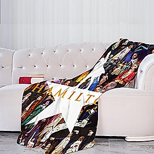 American Musical Flannel Blanket Ultra Soft Home Decor Air Conditioned Throw Bed Blanket for Camp Sofa Chair Couch 50"X40"