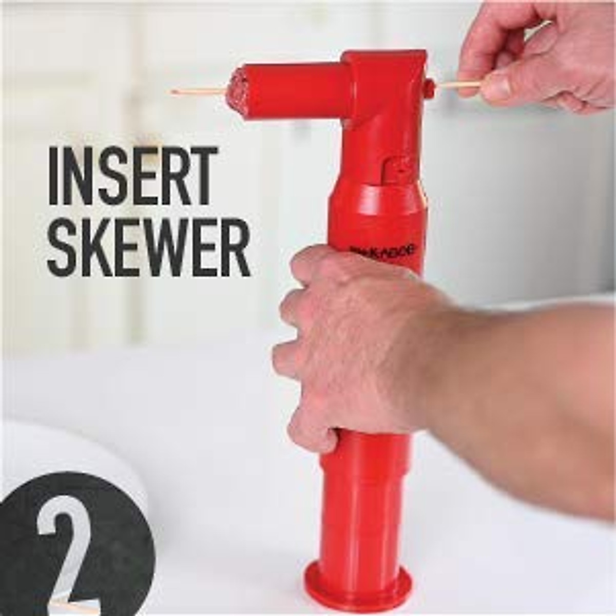 Kabob Maker for Skewers, BBQ, Grilling, Camping, Outdoors, Tailgating and Kitchen Patio Barbecue