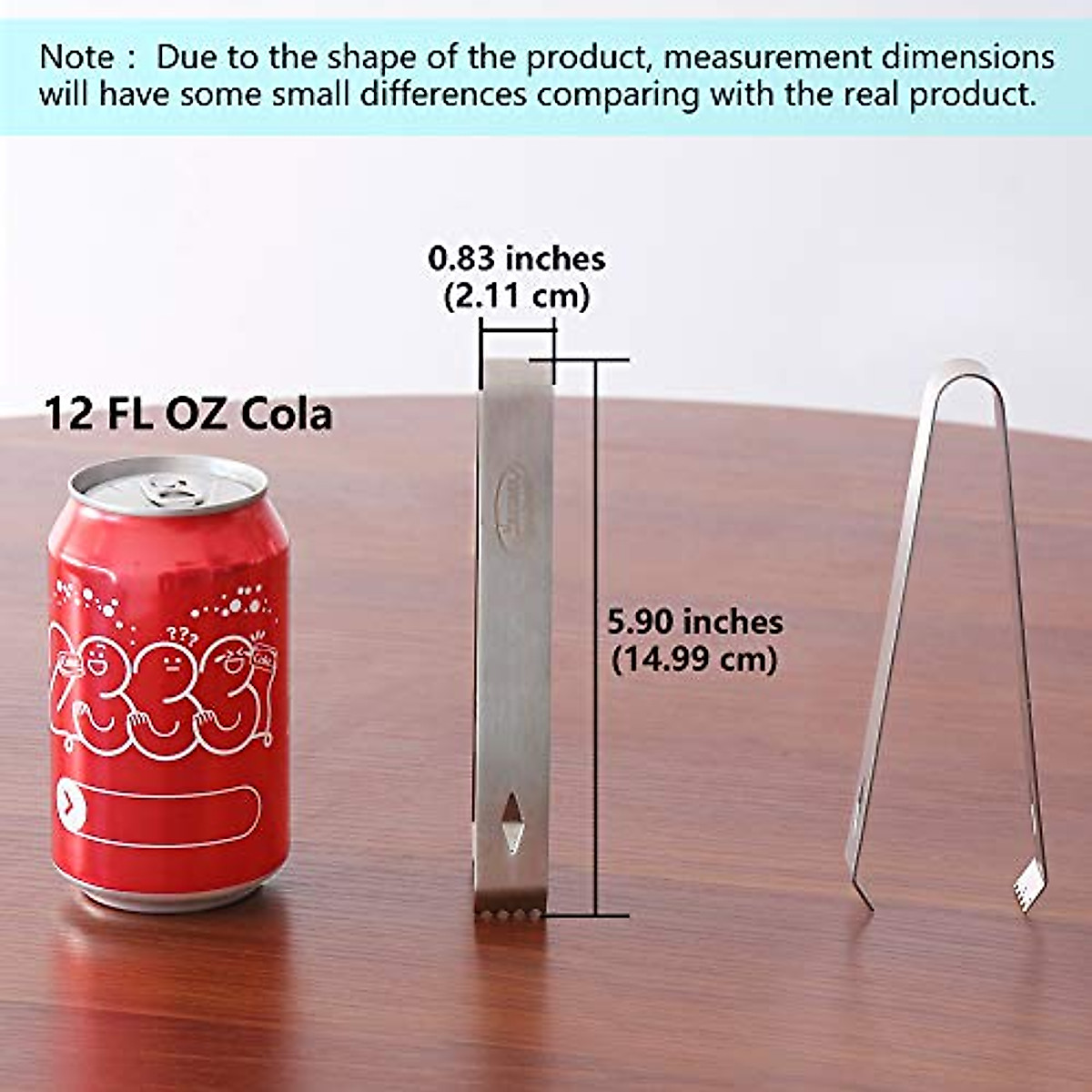 Small Tongs, Newness Ice Tongs for Ice Bucket, 5.9inch Stainless Steel Serving Tongs, Sugar Tongs Appetizers Tongs for Kitchen, Coffee Bar, Party, Sugar, Ice Cube Tray and Ice Bucket