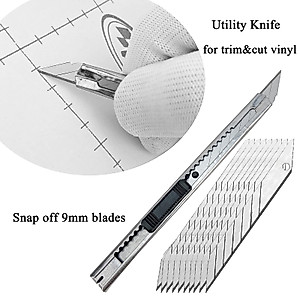 Car Wrapping Vinyl Tool Kit Window Film Tint Tools Set with Car Wrap Edge Trimming Squeegee, Vinyl Squeegee, Utility Knife Blade