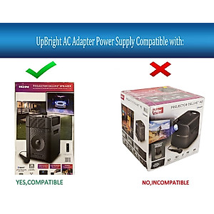 UpBright 12V AC/DC Adapter Compatible with ION IPA119B 980317574 IPA119 Projector Deluxe Plus Battery/AC Powered Portable Movie Speaker JIEDONG Electron JDA1200450WUS 12VDC 4.5A Power Supply Charger