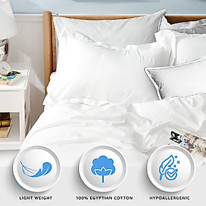 100% Cotton 800 Thread Count Sateen Duvet Covers, Super Soft 3 Piece Twin XL/Light Blue Duvet Cover with Zipper Closure & Corner Ties, 1 Duvet Cover (68"x90") & 2 Pillowcases (20"x30")