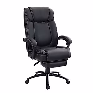 ALPHA HOME Executive Chair High Back Ergonomic Office Chair Adjustable Recliner Managerial Computer Desk Chair with Retractable Footrest Big Tall Rolling Swivel with Caster -Weight Capacity 350 lbs